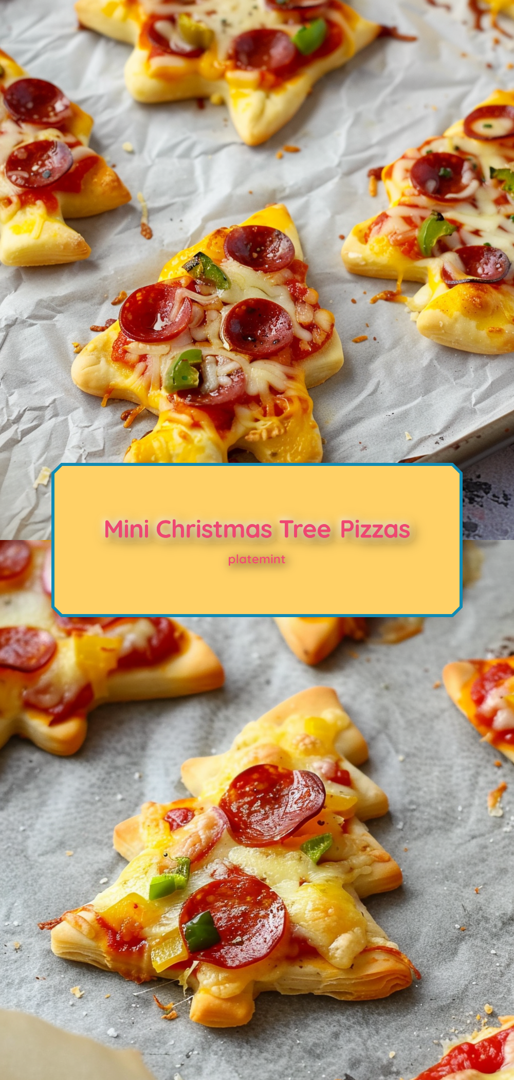 Mini Christmas Tree Pizzas - Festive Appetizers