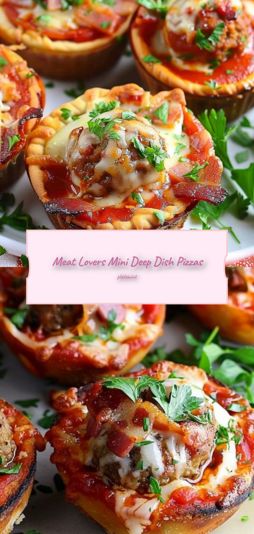 Meat Lovers Mini Deep Dish Pizzas - Easy Recipe